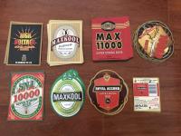 China Custom Beer Bottle Neck Label 0.01mm 0.0105mm Glossy Matte Laminate Eco Friendly for sale