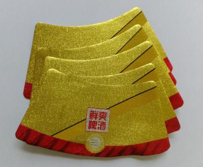 China Custom Waterproof Beer Bottle Labels Glossy Matt Lamination 8 Colors Printing for sale