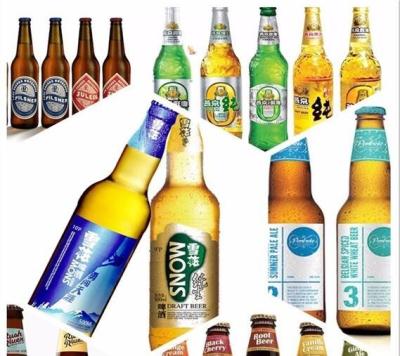 China Non Toxic Wine Beer Label Matte Glossy Lamination UV Coating 1000 PCS Custom for sale