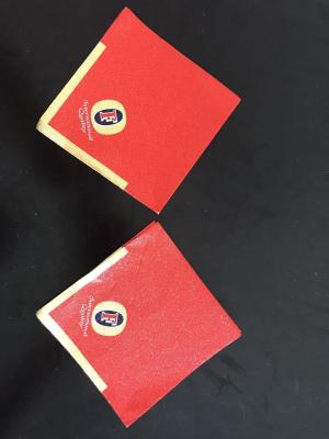 China Custom Embossed Anti UV Red Beer Bottle Stickers Aluminum Foil 0.02mm Thickness for India for sale