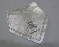 China Silver Self Adhesive Aluminum Foil Beer Bottle Labels 105mm Heat Resistant for sale