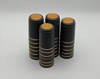 China Custom Printing Logo Heat Shrink Polylaminate PVC Capsule With Tear Tab for sale