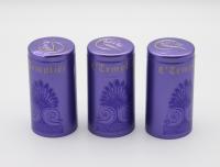 China Embossed Aluminum Wine Bottle Caps 30mm Diameter Heat Shrink PVC Sealing Closures for sale
