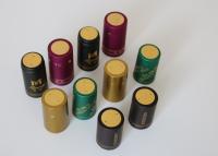 China Gold Plated Champagne Foil Capsules 30x60mm for Olive Oil Glass Bottles with Shrink Sleeve for sale