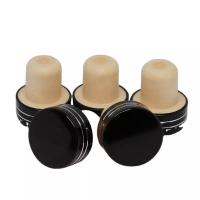 China Black Finished Aluminum Top Cap T Shape Cork Stopper for Champagne Wine Bottles 10000 PCS MOQ for sale