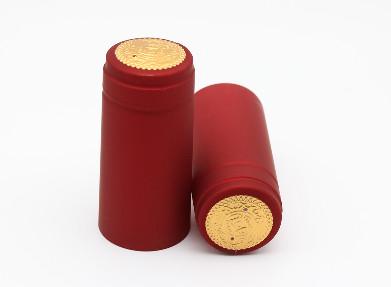 China Custom PVC Heat Shrink Wine Capsule 50mm Diameter Tamper Evident Bottle Seal with Logo Printing for sale