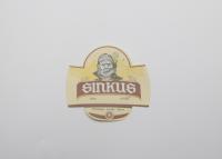 China Custom Metal Wine Bottle Label Aluminium Foil Alloy 80x40mm Matte Gold Foil Sticker for sale