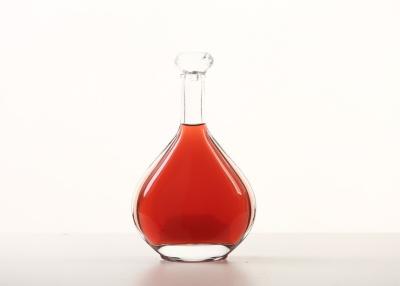 China Custom 750ml Premium Glass Wine Bottle with Pewter Metal Labels for Spirits for sale