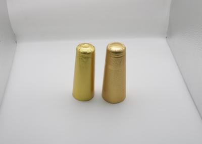 China Custom Aluminum Foil Champagne Wine Bottle Shrink Capsule 750ml Gold Color for sale