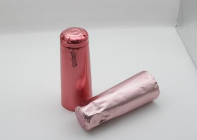 China Custom PVC Heat Shrink Caps Seal for Champagne Wine Liquor Bottle 34mm with Tear Stripe for sale