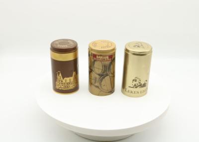 China Custom Aluminum Wine Bottle Capsule 30x44mm Heat Shrink with Foil Label Print for sale