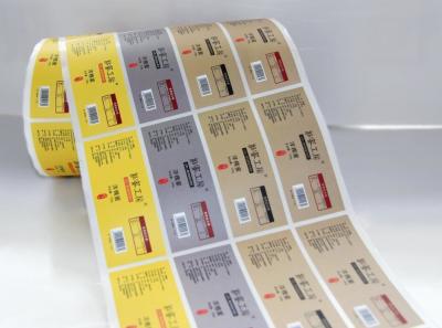 China Custom Adhesive Sticker Labels 1000 Pcs Roll Sheet BOPP PET Paper Printing for sale