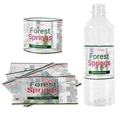 China Custom PET PVC Heat Shrink Sleeve Labels for Water Wine Bottles 48-52% Shrinkage for sale