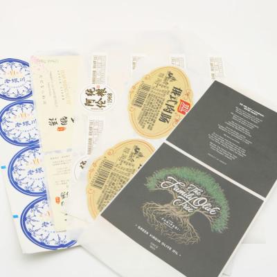 China Custom Gold Foil Stickers for Cosmetic Glass Dropper Bottle Labels Custom Size for sale