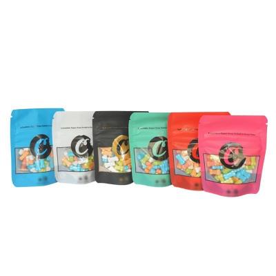 China Custom Stand Up Pouch Bags with Transparent Window for Dry Fruit Packaging 100g to 1kg for sale