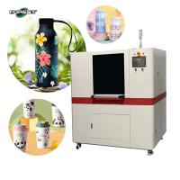 China 300mm Length Cylinder UV Printer Ricoh Print Head Glass Water Vacuum Bottle Printer for sale