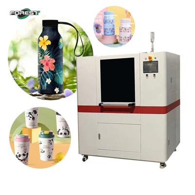 China 300mm Length Cylinder UV Printer Ricoh Print Head Glass Water Vacuum Bottle Printer for sale