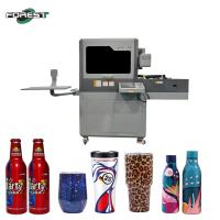 China Rotary UV Printer For Conical And Cylinder Shape Bottle Printing With Double Auto Feeding System for sale