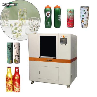 China High Speed 360 Round Inkjet Uv Printing Machine Rotary Cylinder Bottle Printer for sale