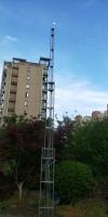 China Hand Winch 30M Lattice Tower 11 Sectional Heavy Duty Mast for sale