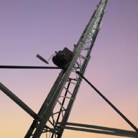 China Aluminum 160 Degree 2 Axial Telescopic Aerial Mast for sale