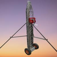 China Portable Guyed 800Mhz Aluminum WiFi Radio Cell On Wheel Tower for sale