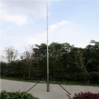 China 18M Aluminum Antenna Wifi Tower Portable Telescopic Mast Hand Push Up Pole for sale