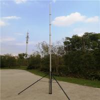 China Tripod 15M Hand Push Sectional 10KG Portable Antenna Mast for sale