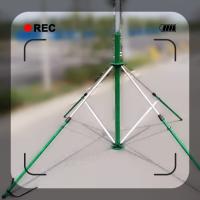 China Tripod 18M Hand Push Up 2MM Aluminium Telescopic Mast for sale