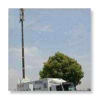 China Portable Mobile 12M 400W 4 Hand Winch Up Mast for sale