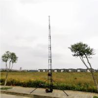 China Hand Winch 15M Telescopic 8 Sections Aluminum Truss Tower for sale