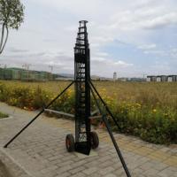 China Winch Up Truss Structure 12M Tripod Telescoping Antenna Tower for sale
