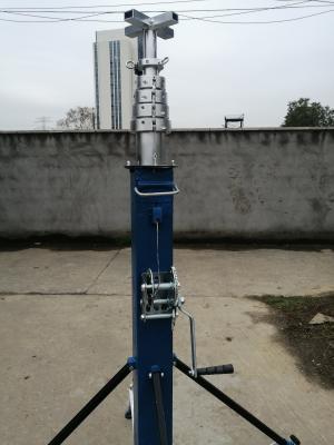 China 12M Aluminum Winch Operated Telescoping Antenna Mast for sale