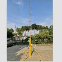 China 10m Hand Push Up Telescopic Antenna Mast Locked by Flexible Tip Light Weight Portable for sale