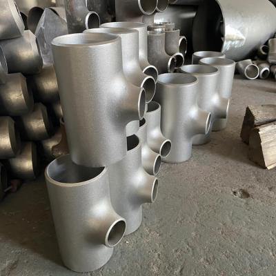 China ASTM B16.9 Carbon Steel Tees A234 Reduce 45 Degree Butt Welded Pipe Fitting for sale