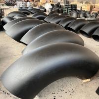 China 90/45/180 Degree Butt Weld / Socket Weld Seamless Bend Sand Blasting Black Oil Coating for sale