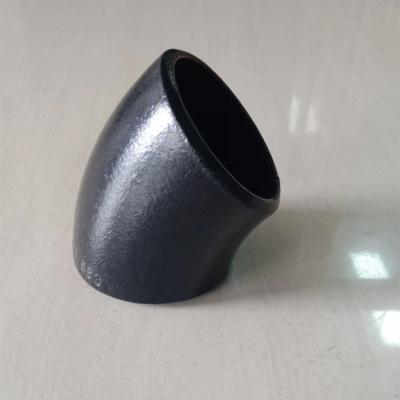 China 90 Elbow Carbon Steel Pipe Fittings Black 1/2