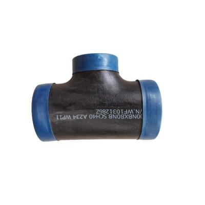 China SCH 40 Butt Weld Alloy Steel Tee WPL6 Unequal Tee Pipe Fitting 4