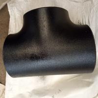 China Black Sch 80 Butt Welding Fittings 180 Degree A234 WPB Tee Straight for sale