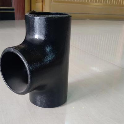 China WPB Carbon Steel Tees Butt Weld Reducing ASTM A234 Seamless Black for sale