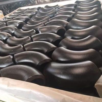 China Seamless A234 Wpb ASME Pipe Fitting Sch 80 Lr Sr 90 Degree Black for sale