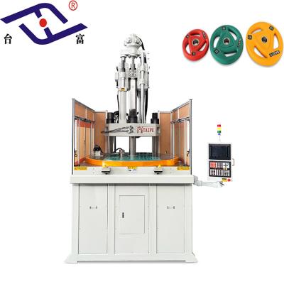 China High Efficiency 200 Ton Rotary Vertical Injection Molding Machine For Barbell Plates for sale