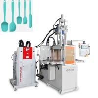 China 85 Ton Double Slide LSR Vertical Injection Moulding Machine Making Silicone Spatula for sale