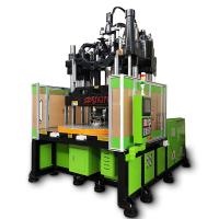 China Low Workbench Rotary Table Vertical Injection Molding Machine For Making Luggage Wheels for sale