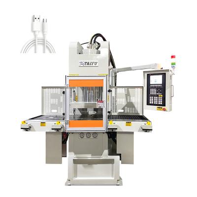 China 85 Ton Power Cord Vertical Injection Molding Machine With Double Slide For Making Wire for sale