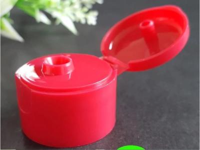 China Red Bottle Flip Cap Durable Body / Natural Color Dispensing Caps For Liquid Containers for sale