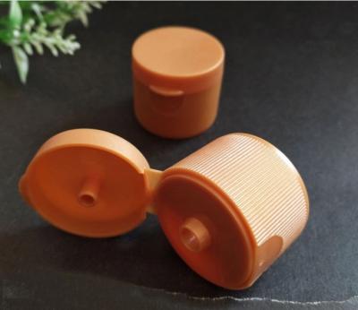 China Colored Flip Top Dispensing Caps , Silk Printing Flip Top Bottle Lids For Toothpaste Tubes for sale