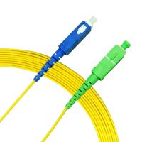 China SC APC To SC UPC Fiber Patch Cord Single Mode G652D Simplex 5m Length for sale