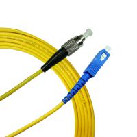 China SC UPC To FC UPC Fiber Optic Patch Cord 3.0mm Single Mode Simplex PVC OFNR for sale