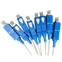 China OD 3mm SC UPC Fiber Optic PLC Splitter With Connector G657A2 for sale